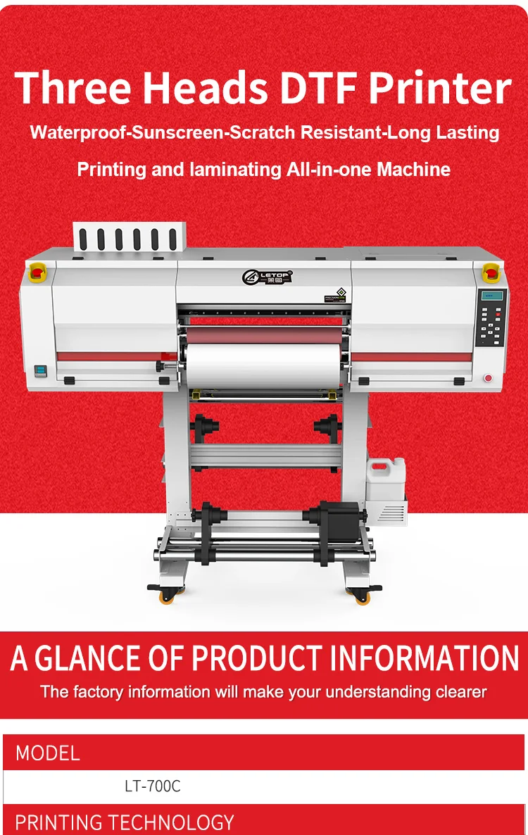 Dtf Printer With 3 I3200 Print Heads And I1600 Head Cup Bottle Can Pet ...