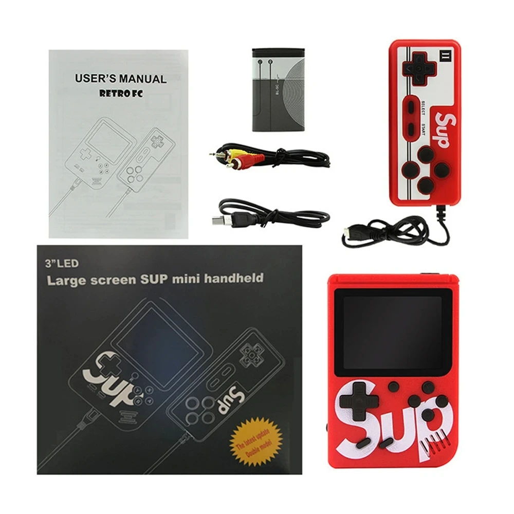 Hot!!! Sup Retro Handheld Game Box Console With 400 Games In 1 - Mini ...
