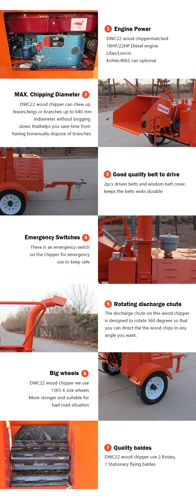 Wood Chipper Destroy Wood Diesel Engine Machine Water Cooled Home Use ...