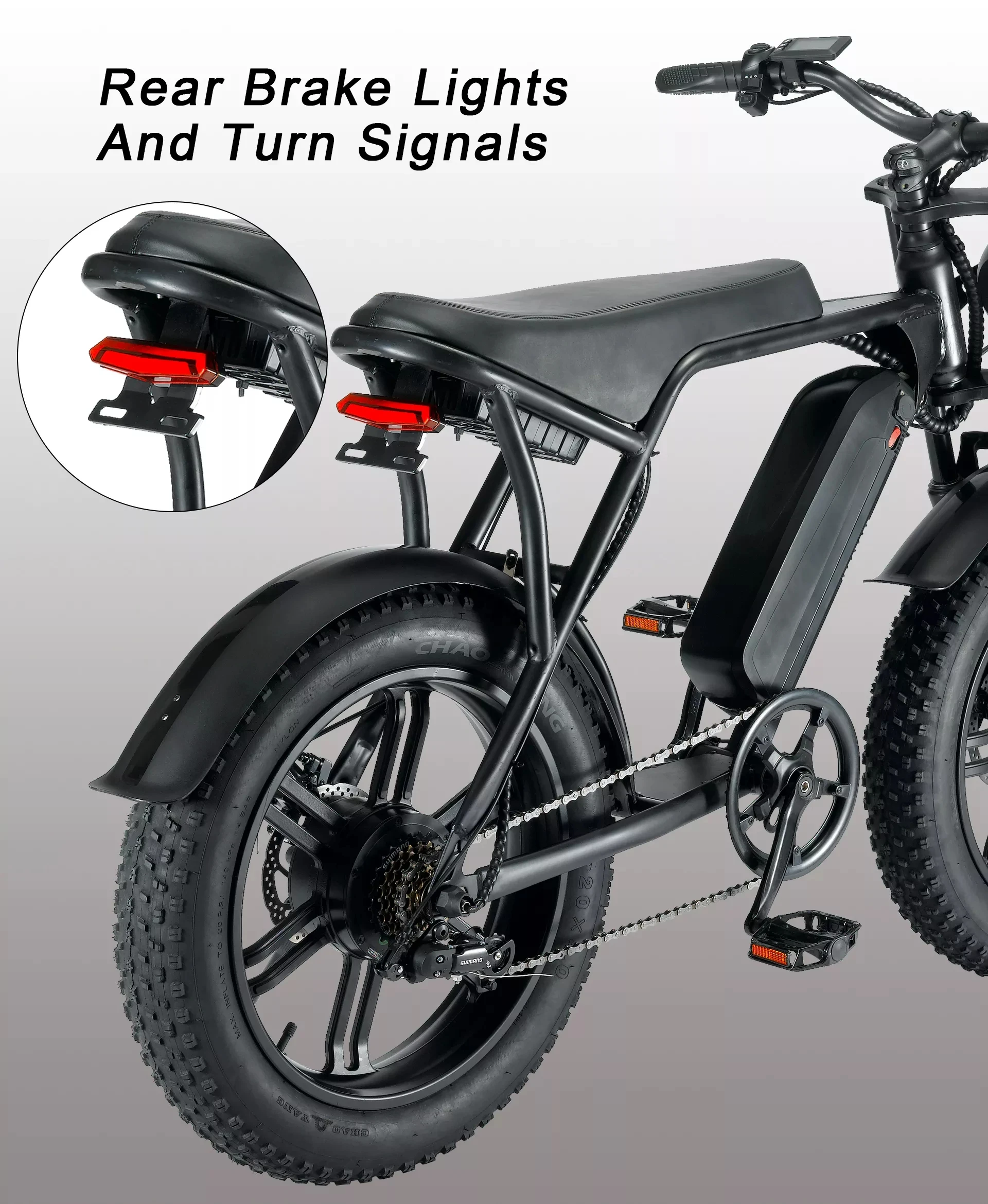 V8 Electric Bike Off-road Fat Tire Bicycle Sand Beach E-bike All Terrain 15ah 20inch Mountain ...