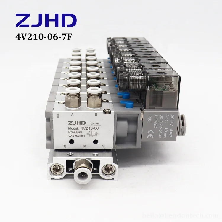 ZJHD 4V210-06 Pneumatic Solenoid Valve Group 4V210-06-7F Manifold ...