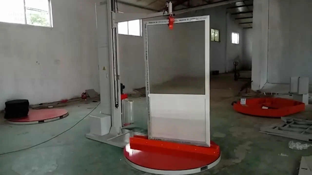 Glass Products Automatic Stretch Film Wrap Pallet Machine Pallet ...