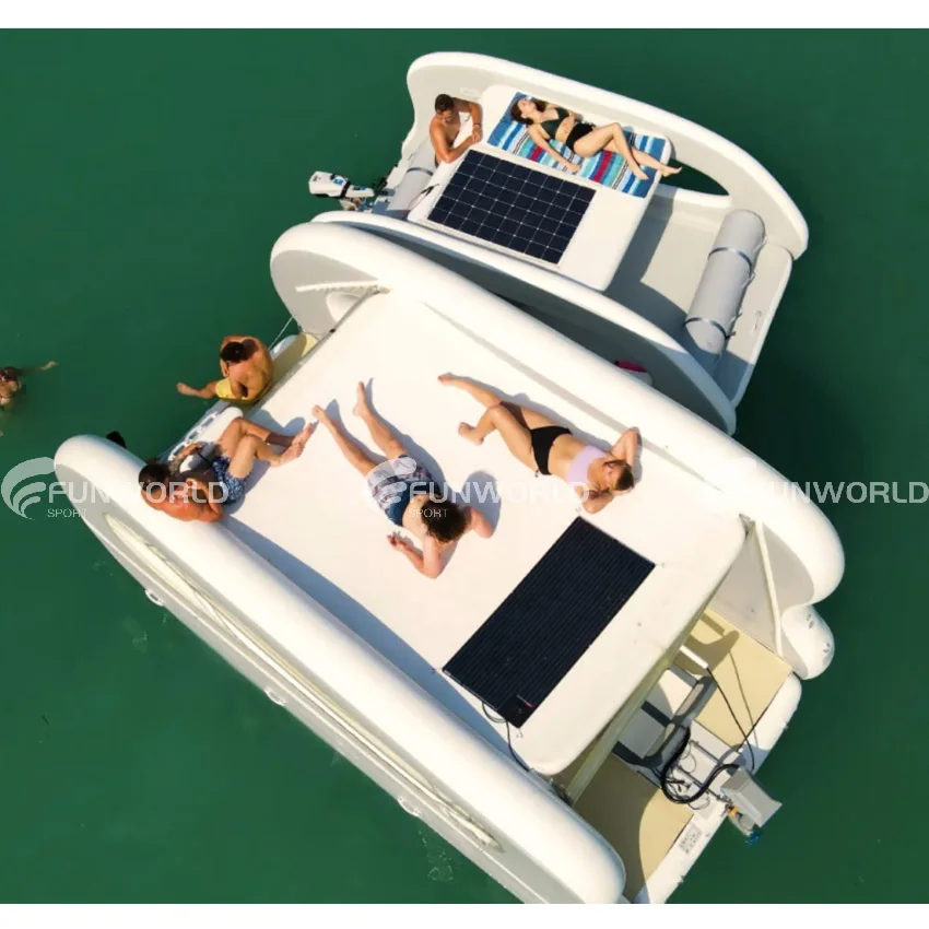 Electric the Sun-Powered Fun Powered Catamaran Cruising Pontoon