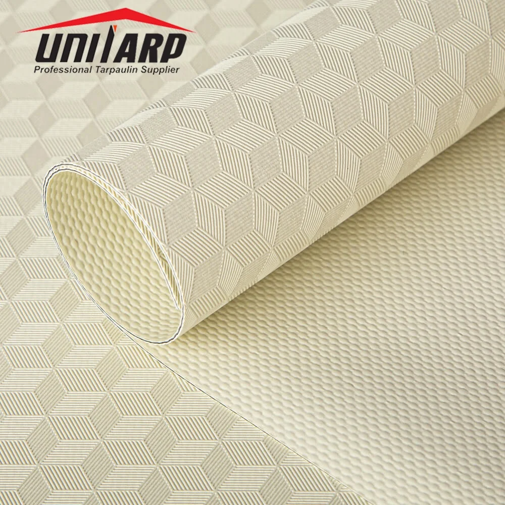 Straw Rice Embossed PVC Coated Tarpaulin for Gym Mats