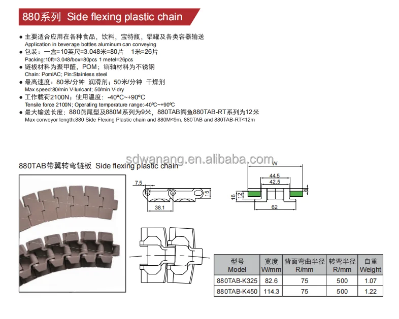 UHMW-PE Roller Chain Guides - High Temperature & Wear-resistant