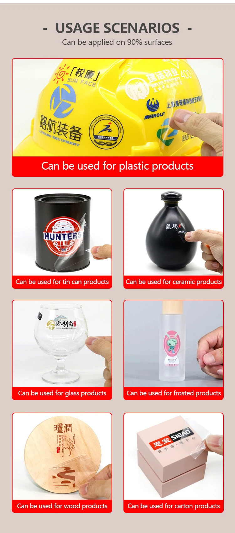 Custom Personalized Transparent Lettering Brand Logo Uv Transfer ...