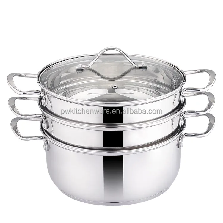 26cm Sandwich Bottom Cooking Food 4 Layer Aluminum Steamer Pot ...