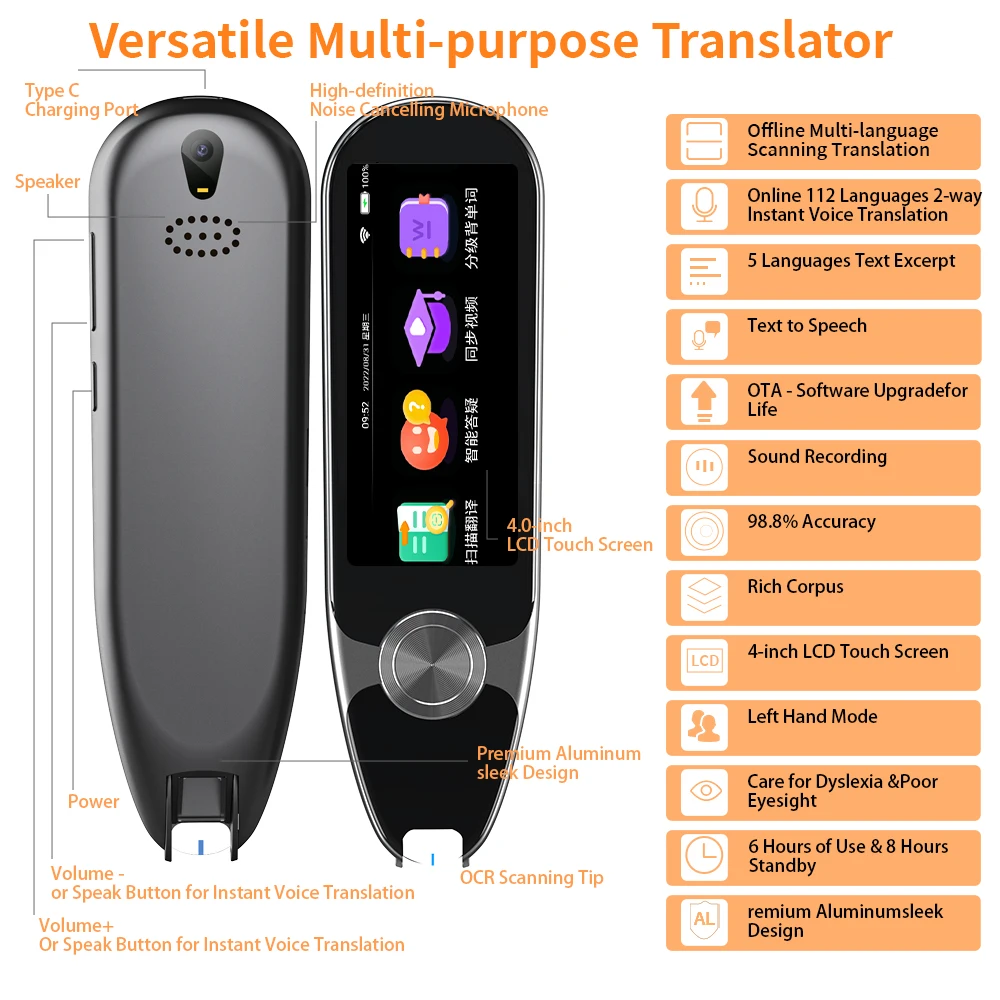 Smart AI Voice Translator Device X7 - Portable & Efficient