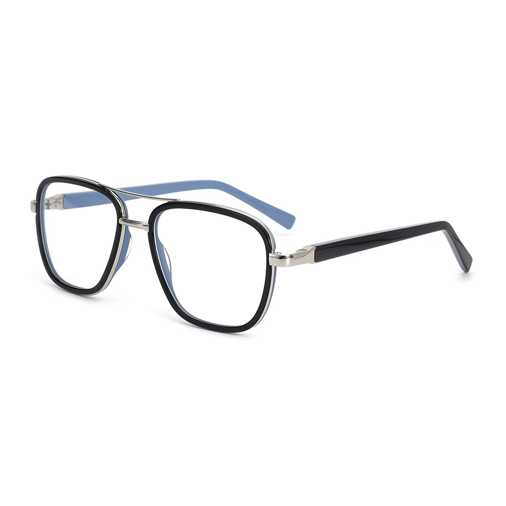 Oversize Whole Full Rim Frame Double Bridge Acetate With Metal Glasses ...