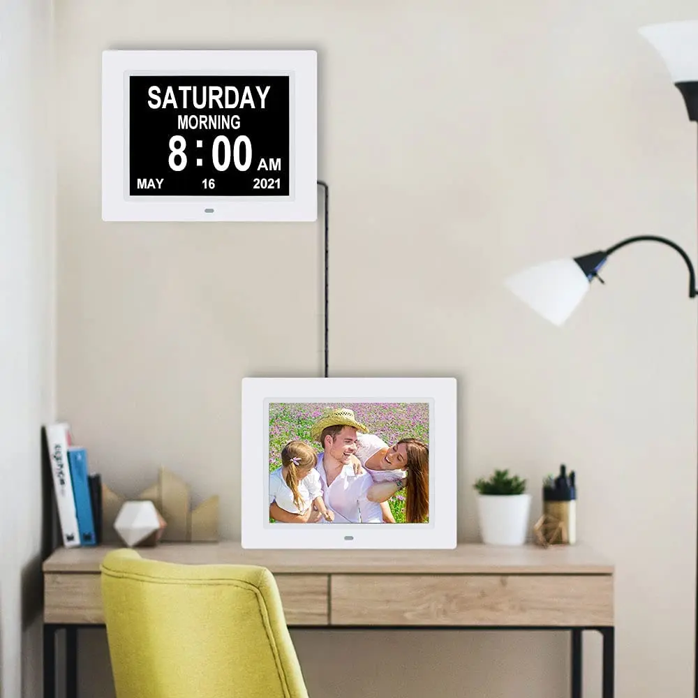 8 Inch Digital Large Clock with Clear Display for Seniors & Custom Logo ODM