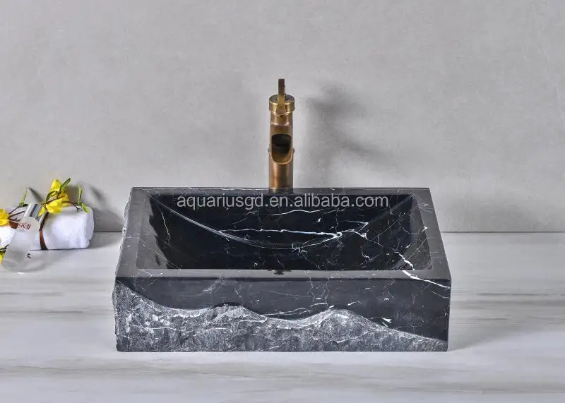 Black Rectangle Marble Stone Wash Basin Marble Design Basin - Buy ...