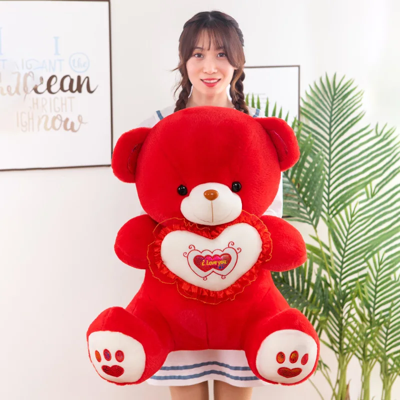 Heart Love OEM Soft Plush Toy Valentine Bear Plush for Girl Friend