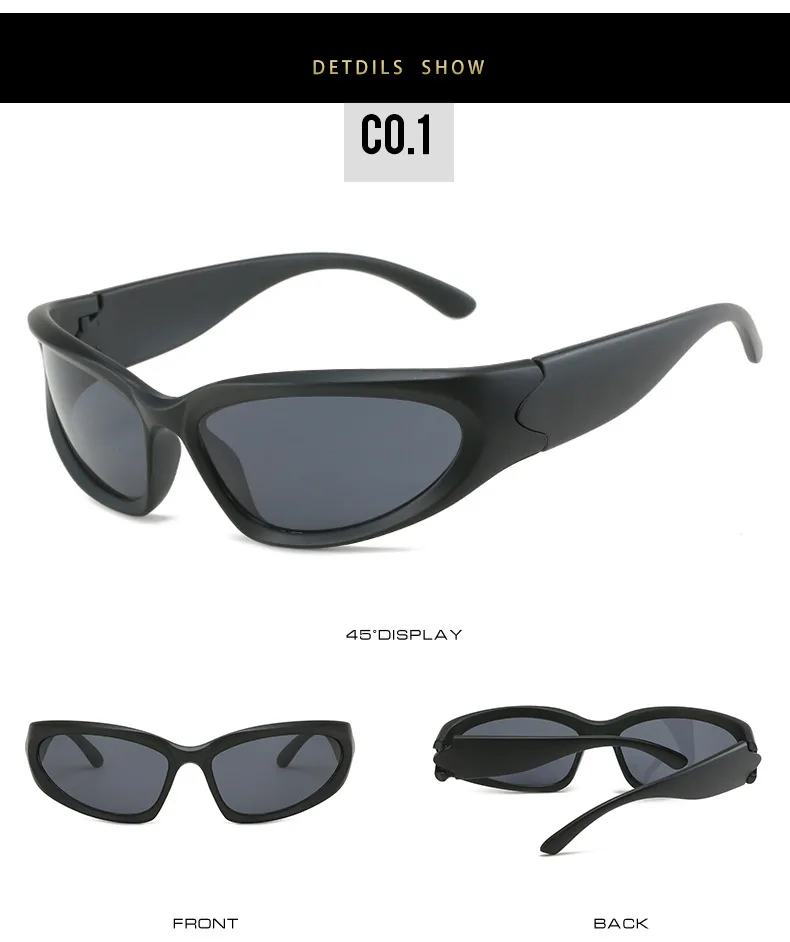 VIFF XY20896 Aliens Wrap around Shades - Futuristic Eyewear