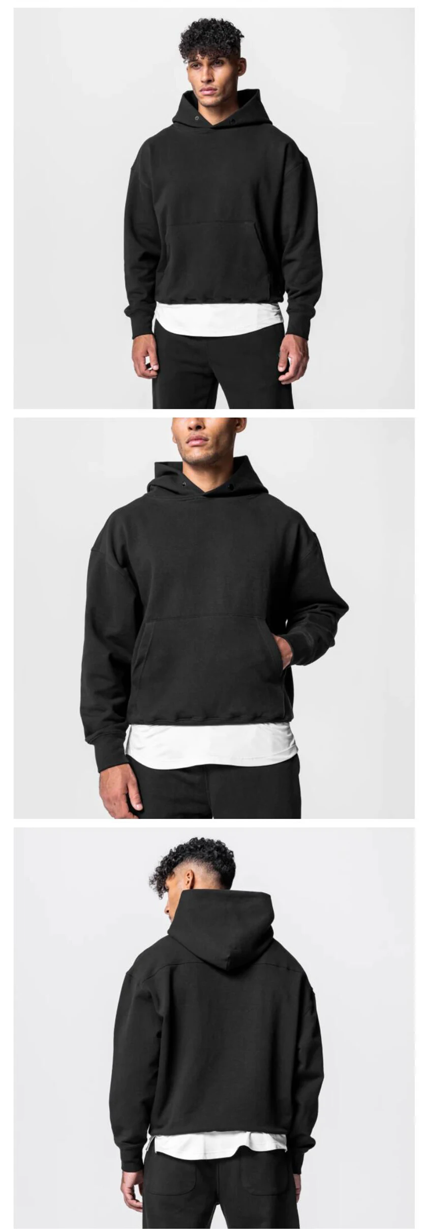 Fashion Cotton Plain Custom Embroidery Blank Sweats Oversized ...