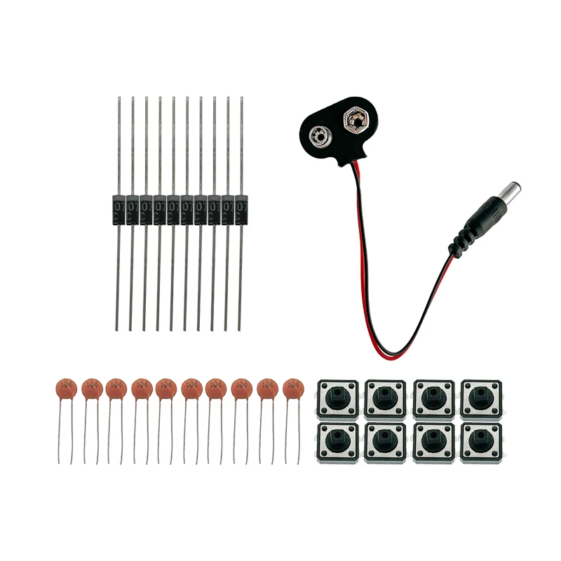 Electronics With Power Module Breadboard Jumpers Leds Resistors ...