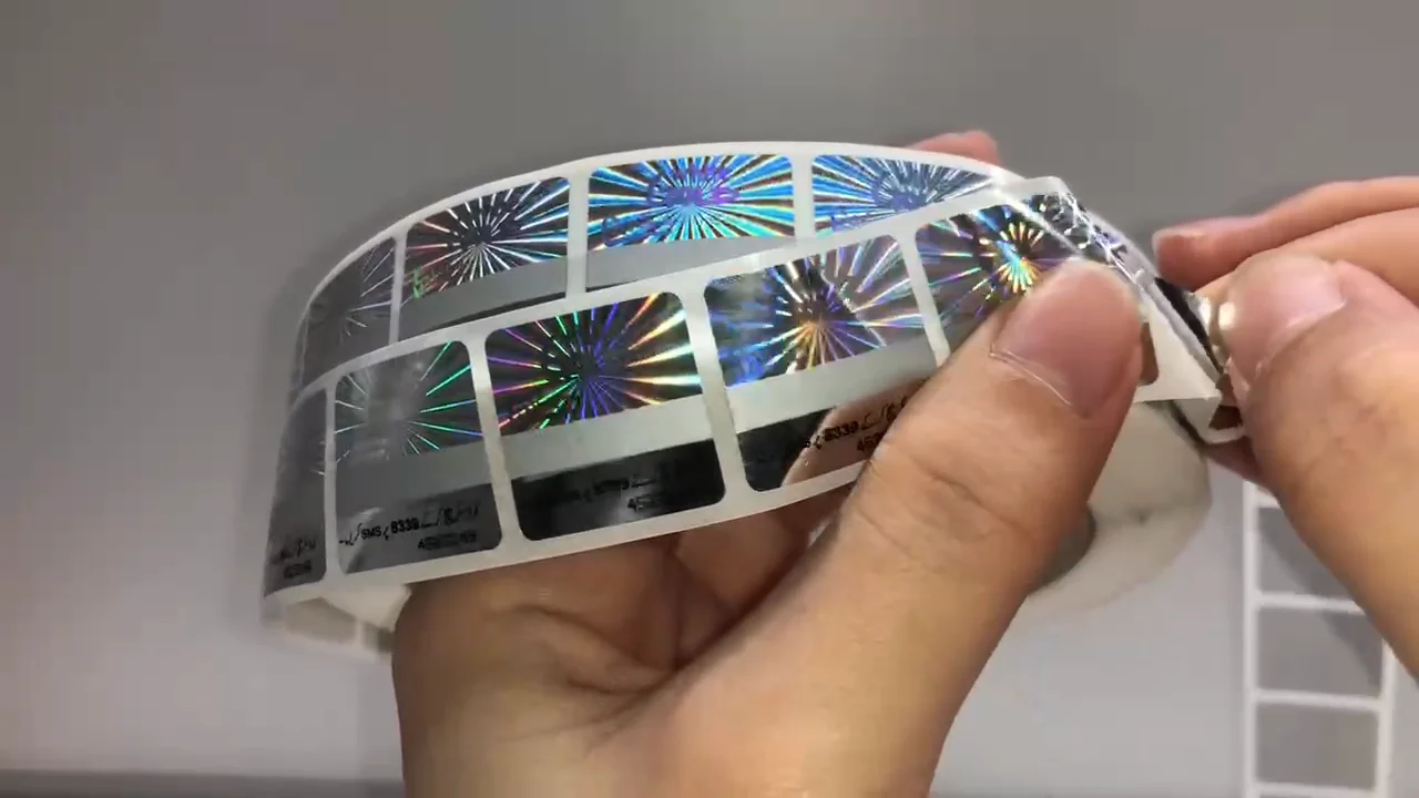 Custom Printing 2d/3d Silver Holographic Laser Sticker Anti-counterfeit ...