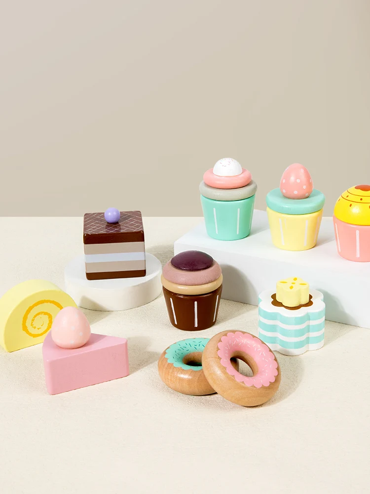 Best Selling Three Layer Cake Rack - Wooden Role Play Set