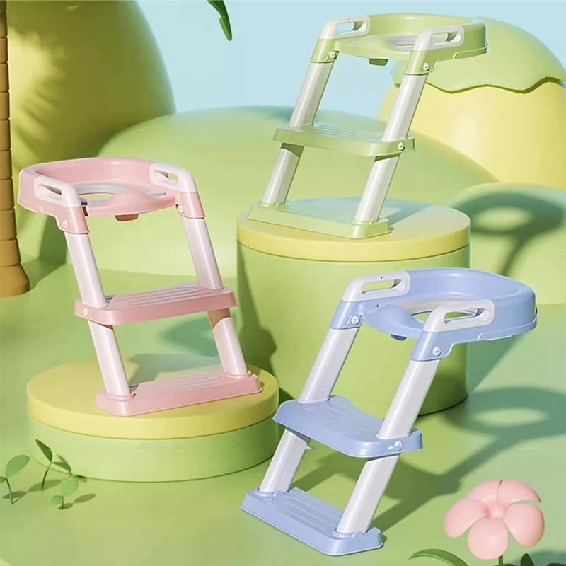 Sturdy Foldable Baby Potty Ladder And Kids Potty Toilet Trainer Seat ...