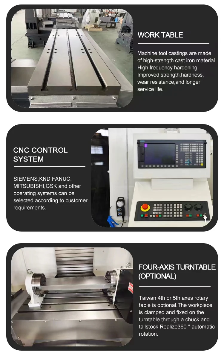 Milling Machine Heavy Duty Vmc Machine Fanuc CNC Milling Machine ...
