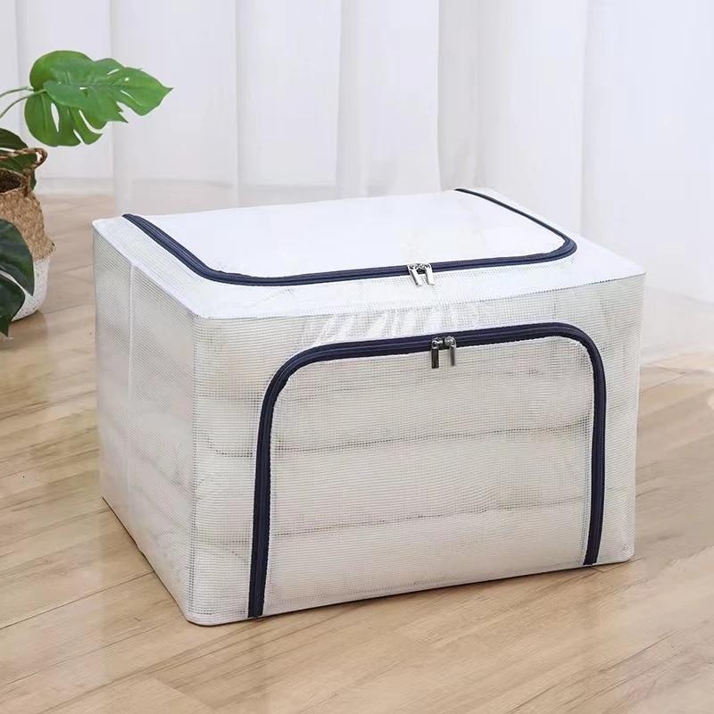 2021 Wholesale Collapsible Wardrobe Finishing Steel Frame Box Clothes ...