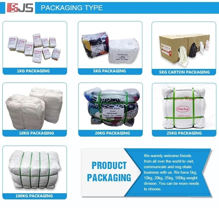 Industrial Cleaning Cloth Wiping Fabric Rags 25lbs 11kg 35cm 55cm Mixed ...