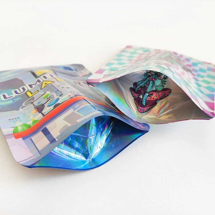 Custom Printed Aluminized Foil Plastic Packaging 3.5g Baggies Smell ...