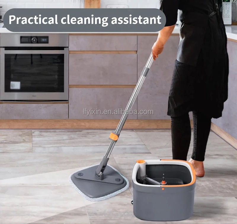 Hand Free Self-dry Sewage Quick Clean Microfiber Floor Mop Dust Cleaner ...