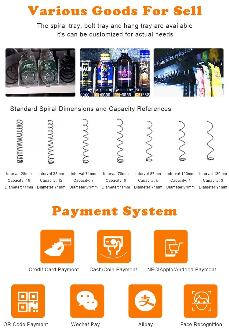 Cashless Japanese Vending Machine Qr Code Touch Screen Drinks And Snack ...