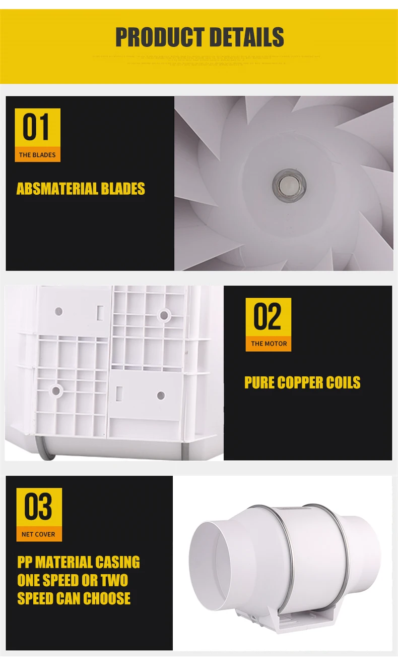 100mm To 315mm Two Speed Mixed Flow Fan - Buy 220v Pvc Single-speed ...