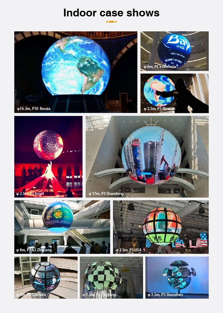 Full Color 360 Degree Ball Led Display Led Video Full Color Ball Led ...