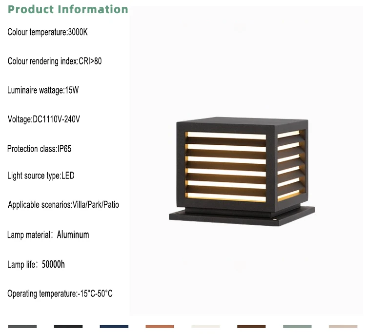 Outdoor Landscape Fence Waterproof Ip65 Garden Column Lighting Led Door ...