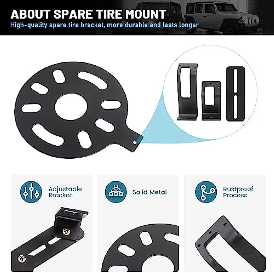 Jeep Wrangler JK Backup Camera Mount - Durable & Adjustable