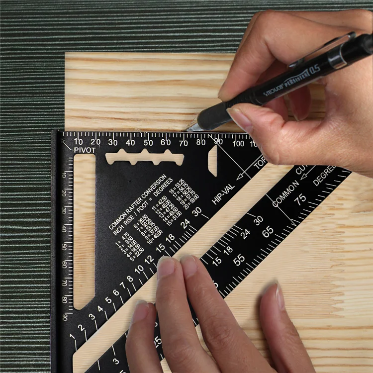 Aluminum Alloy Triangle Ruler Set Square 7"/12" T Square Ruler Oem