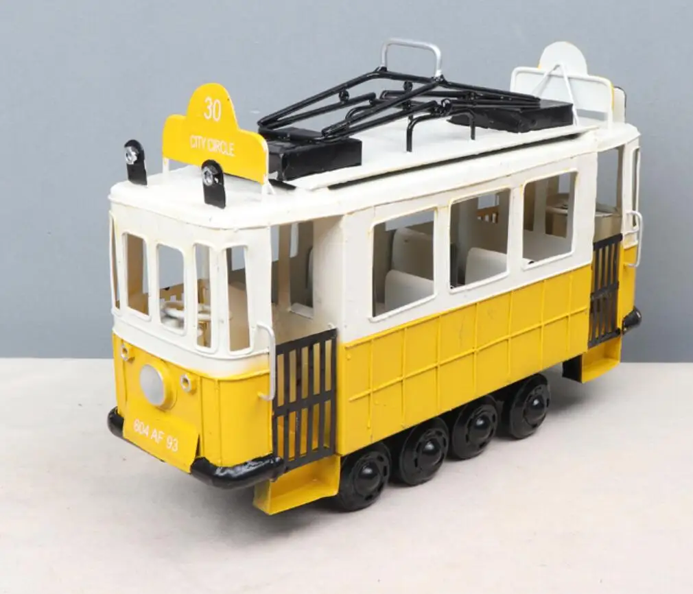 Tram Rail Bus Railcar Electric Bus Model Scale Handmade Mini Metal ...
