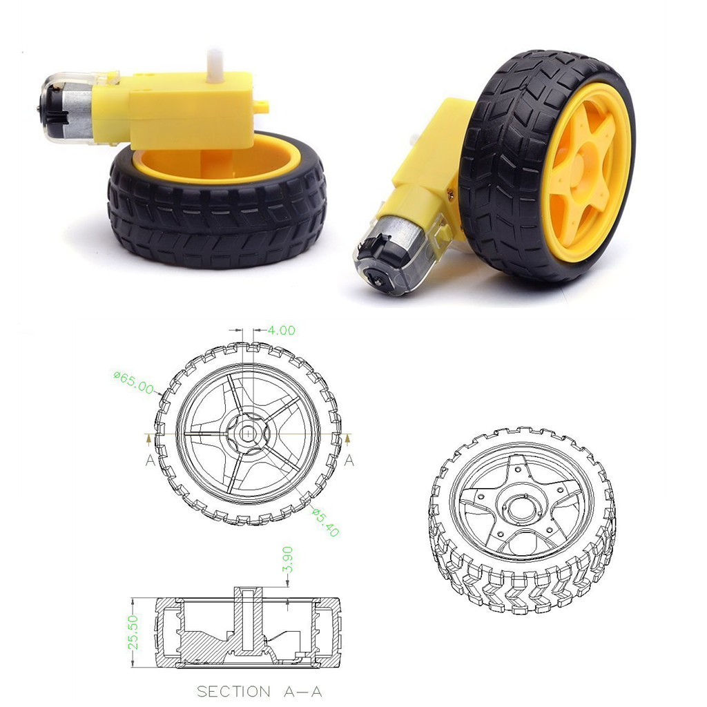 Blue 65mm robot car wheel TT BO motor robot wheel for arduino wheel ...