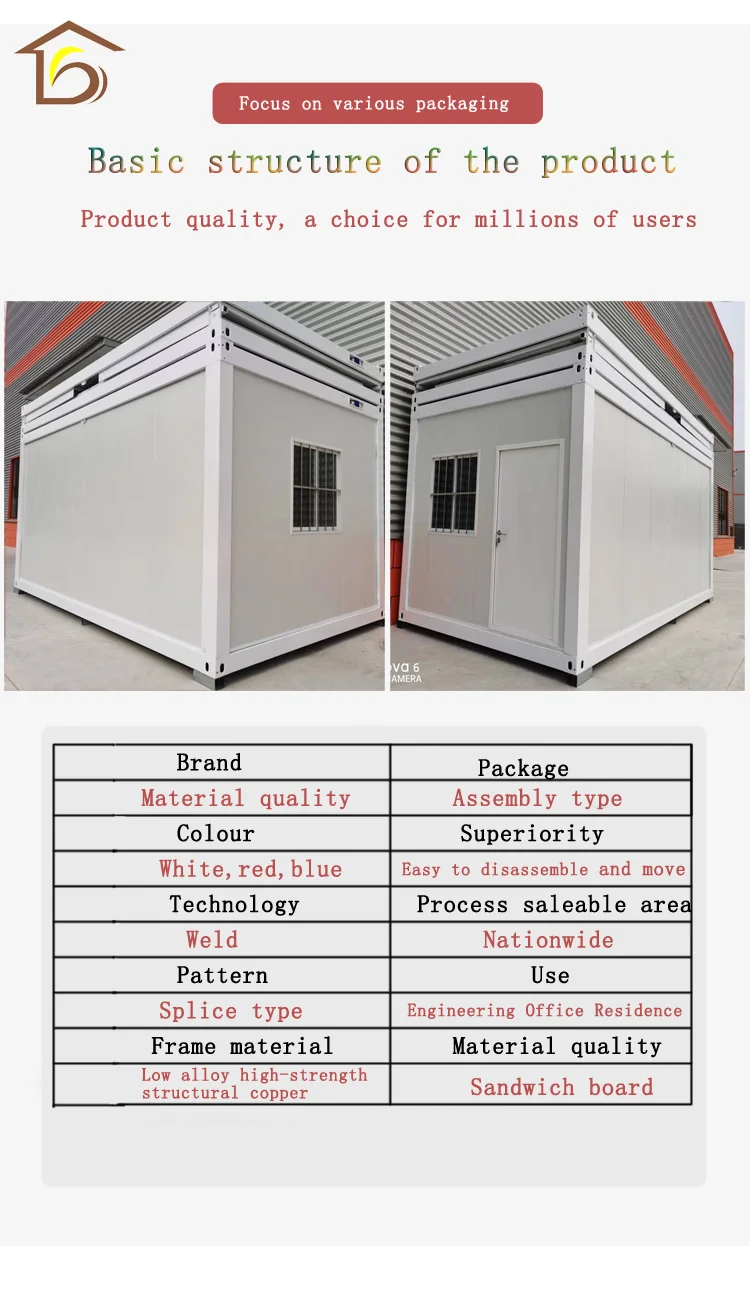 Standard Container Houses - Modular Rooms with Toilet