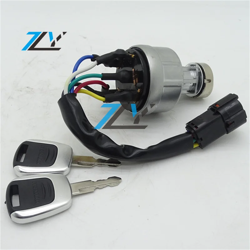 Excavator Ignition Switch Engine Spare Parts 21q4-00071 Start Key ...