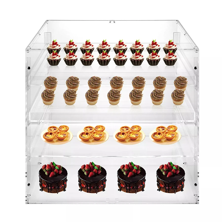 Bread Dessert Display Bakery Box case Stand Acrylic Risers for Food ...