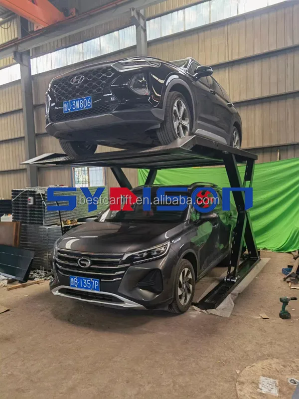 CE Approved Hydraulic Scissor car stacker Vehicle Storage Stack Parking ...