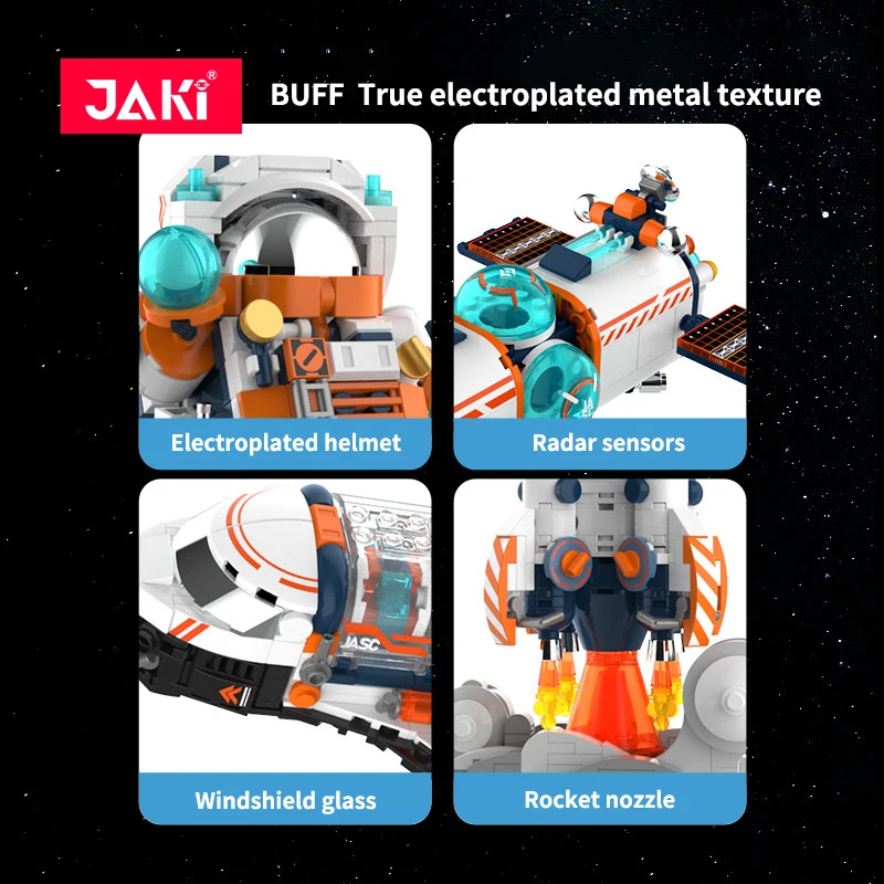 Jaki Kids Abs Plastic Mini Aerospace Astronaut Space Small Building ...