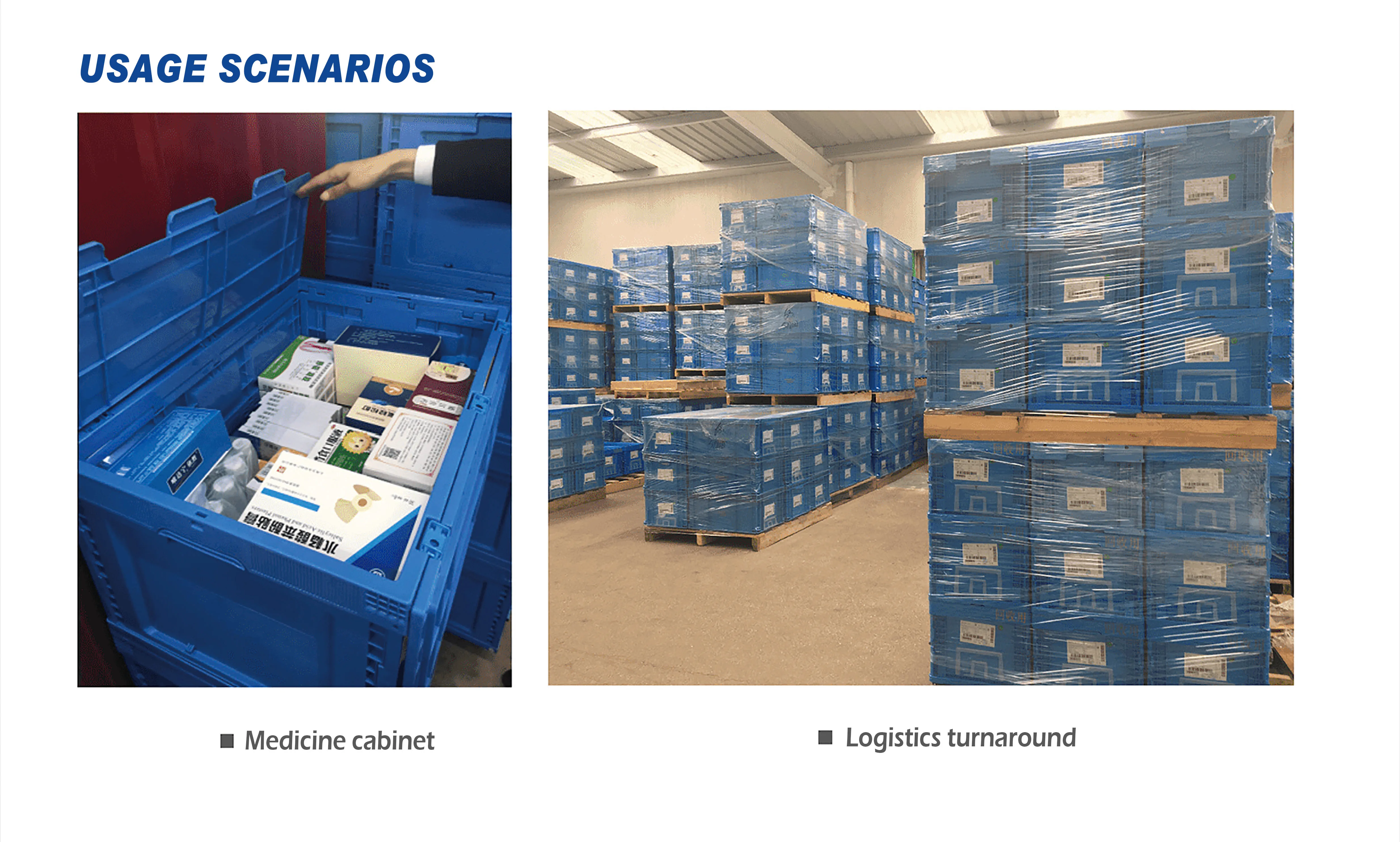 New Plastic Crates Folding Stackable Turnover Box With Lid Plastic ...