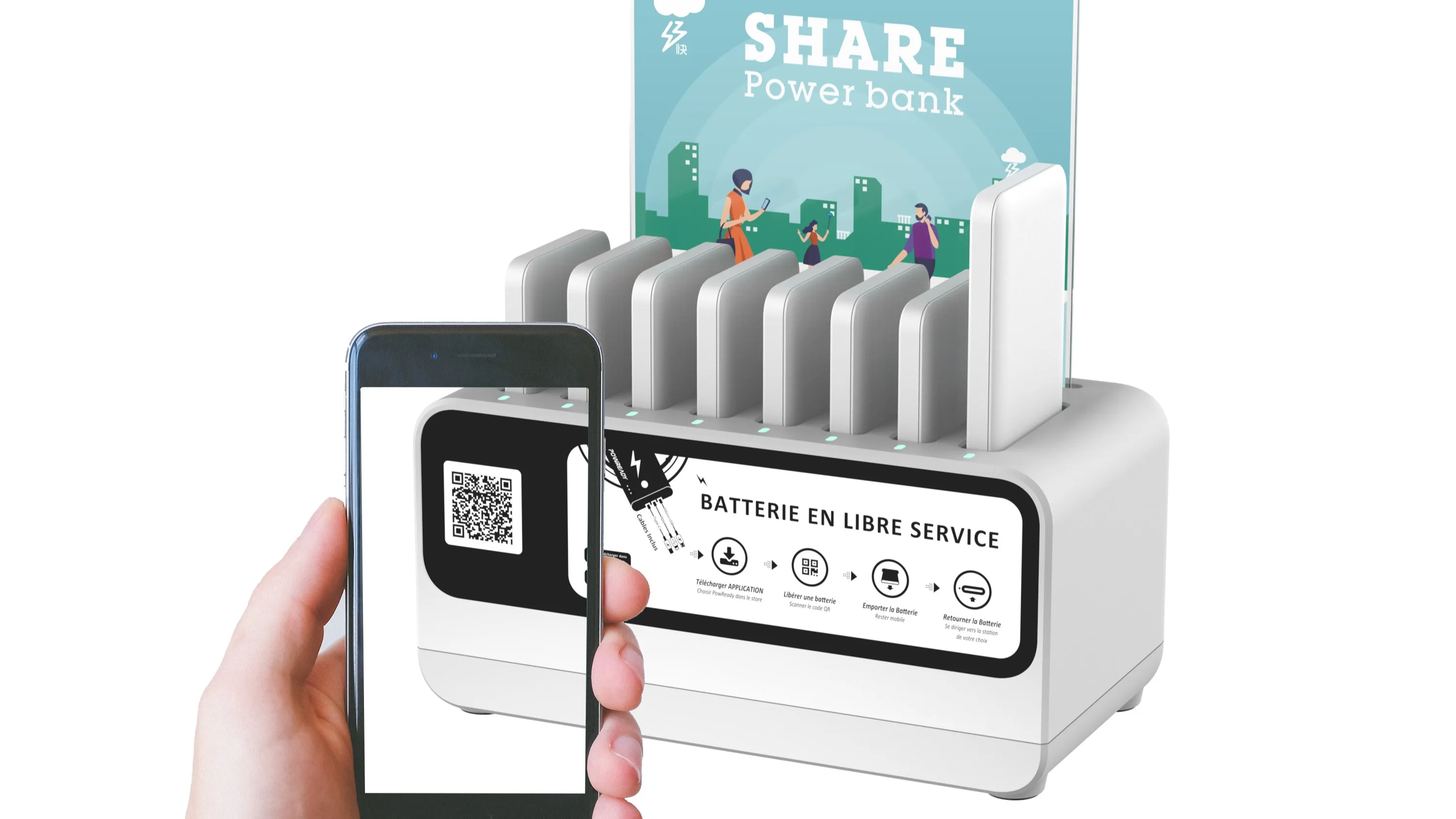 20000mah Powerbank Qr Code Scan Portable Battery Fast Charger Power ...