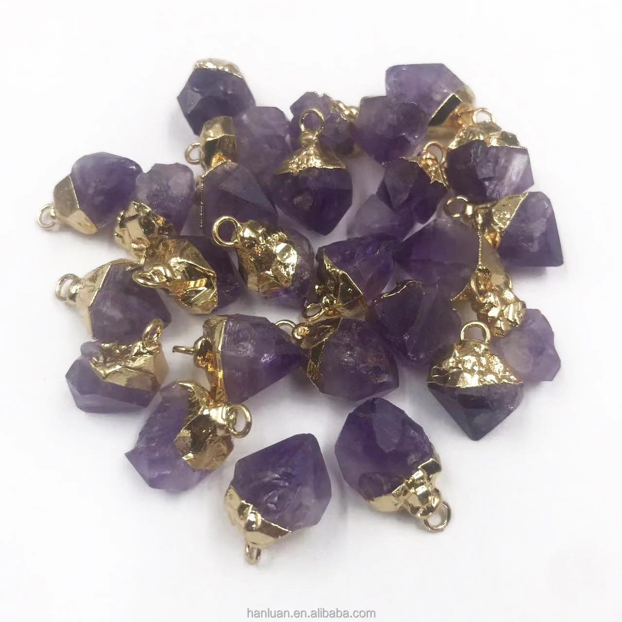 Irregular Stone Earring Necklace Pendant Raw Gemstone Charms