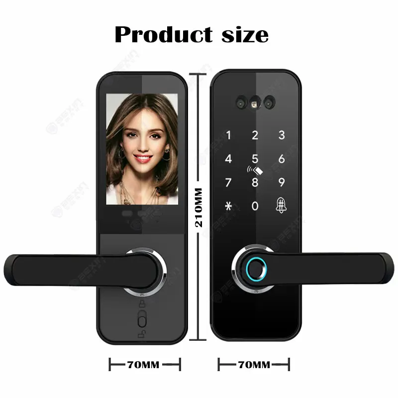 3d Face Recognition Fingerprint Password Door Lock Tuya App With Wifi ...
