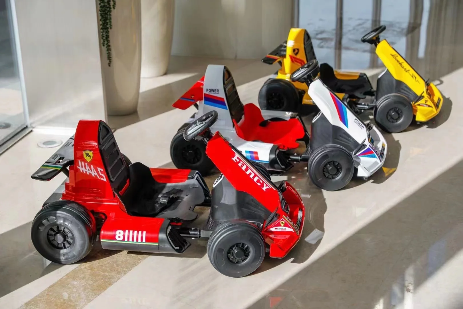 Safe Driving Pedal Go Karts for Kids 550W Ride on Car Battery Powered ...