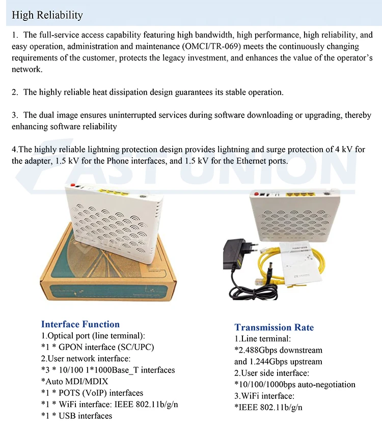 Router Epon Olt Gpon Router Onu Ont Epon Router Wifi Epon Modem F660 ...