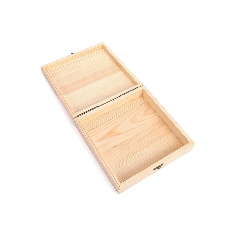 Unfinished Wooden Box With Hinged Lid And Front Clasp - Buy Unfinished ...