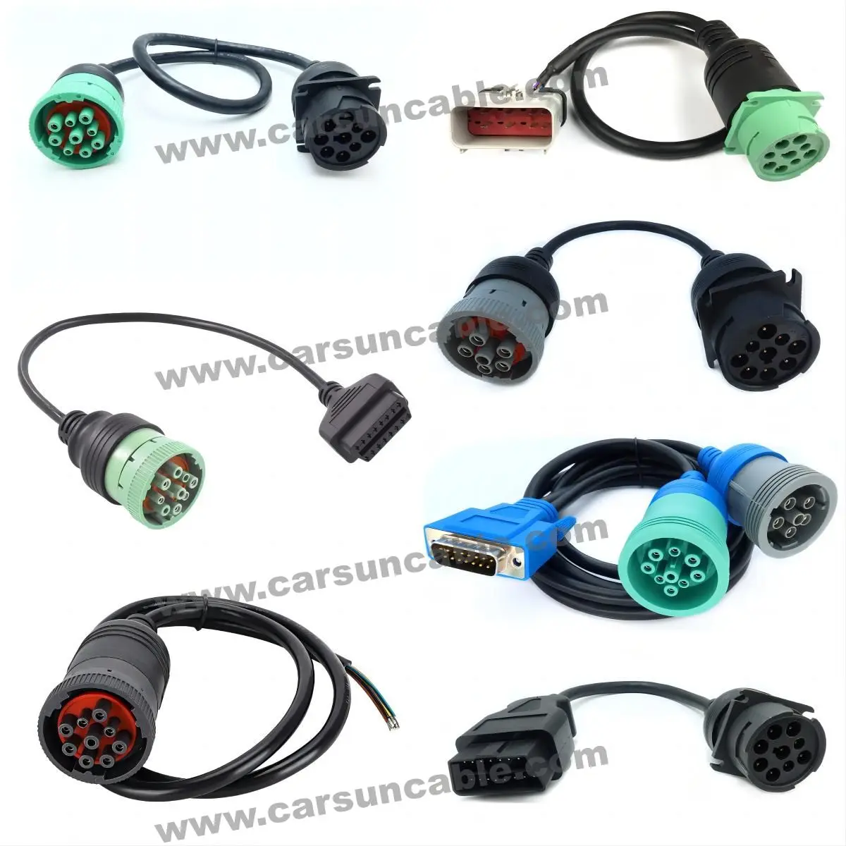 J1939 Extension Cable 9 Pin J1939 Splitter Type 2 Y Cable For Truck Gps - Buy J1939 Extension ...