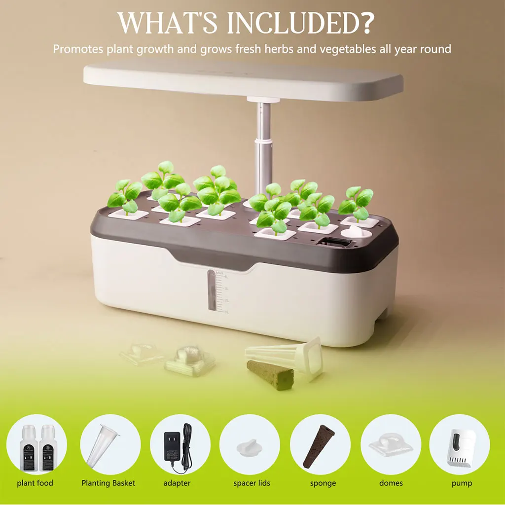 Led Growing System 12 Pods New Led Grow Light Hydroponic Home Indoor ...