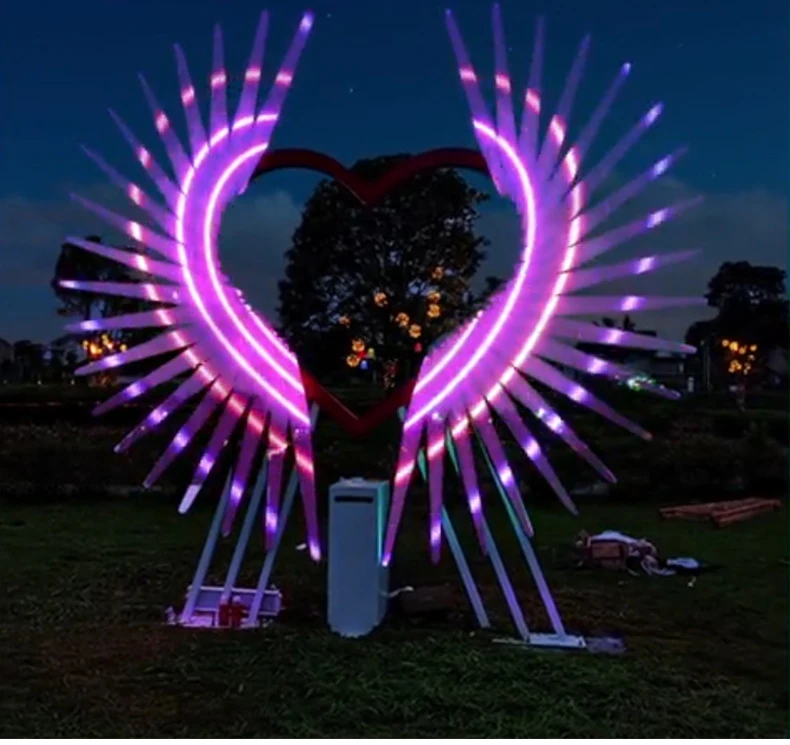3D Custom LED Modeling Angel Wing Shape for Outdoor Lights